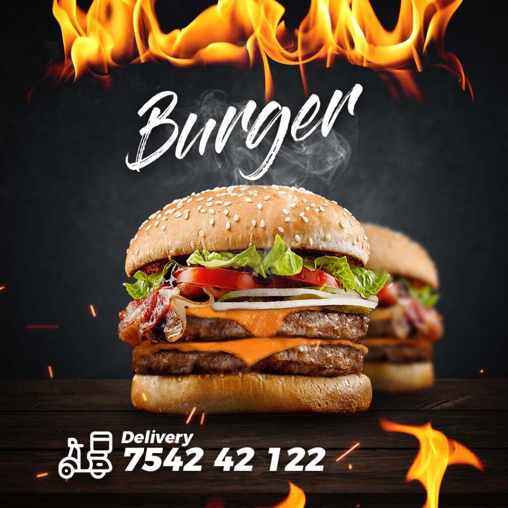 Flyer de Comida Burger (Hamburguesa) PSD Editable 100% - FreePsAi