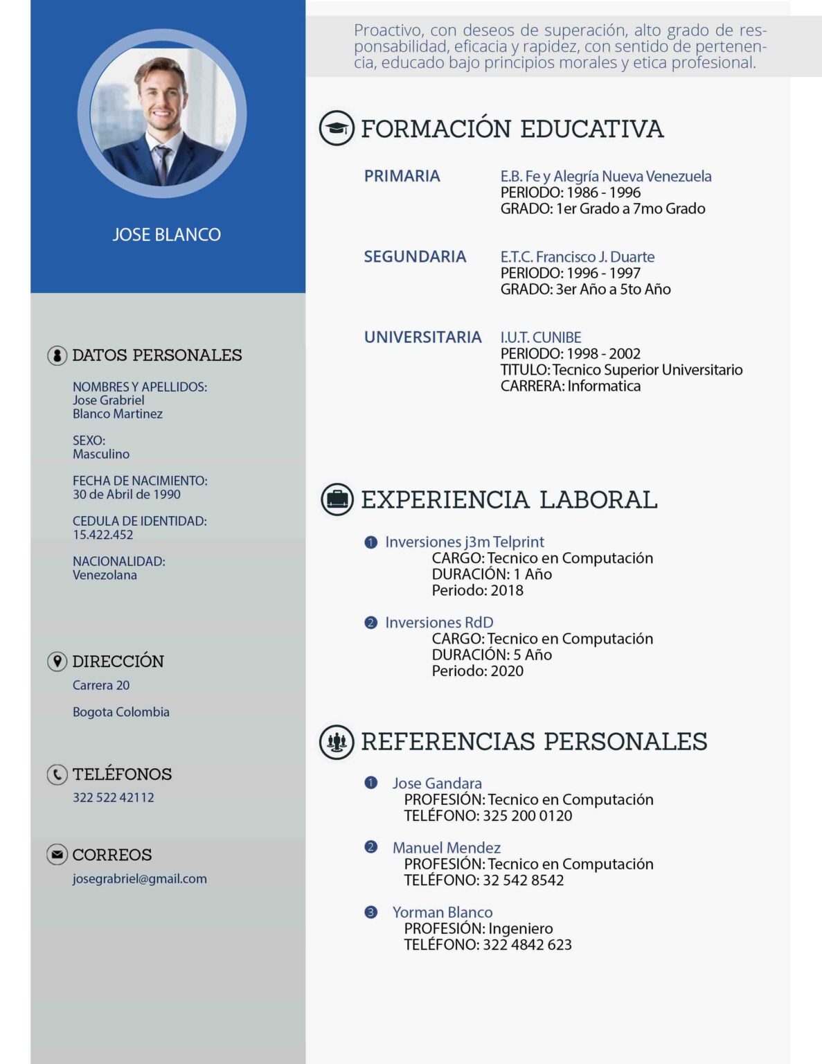 Plantilla Curriculum Vitae PSD Editable - FreePsAi