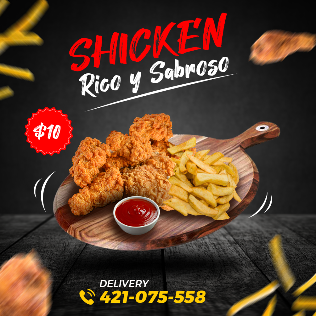 Plantilla Flyer Pollo Frito (Chicken) para Redes Sociales PSD Editable ...