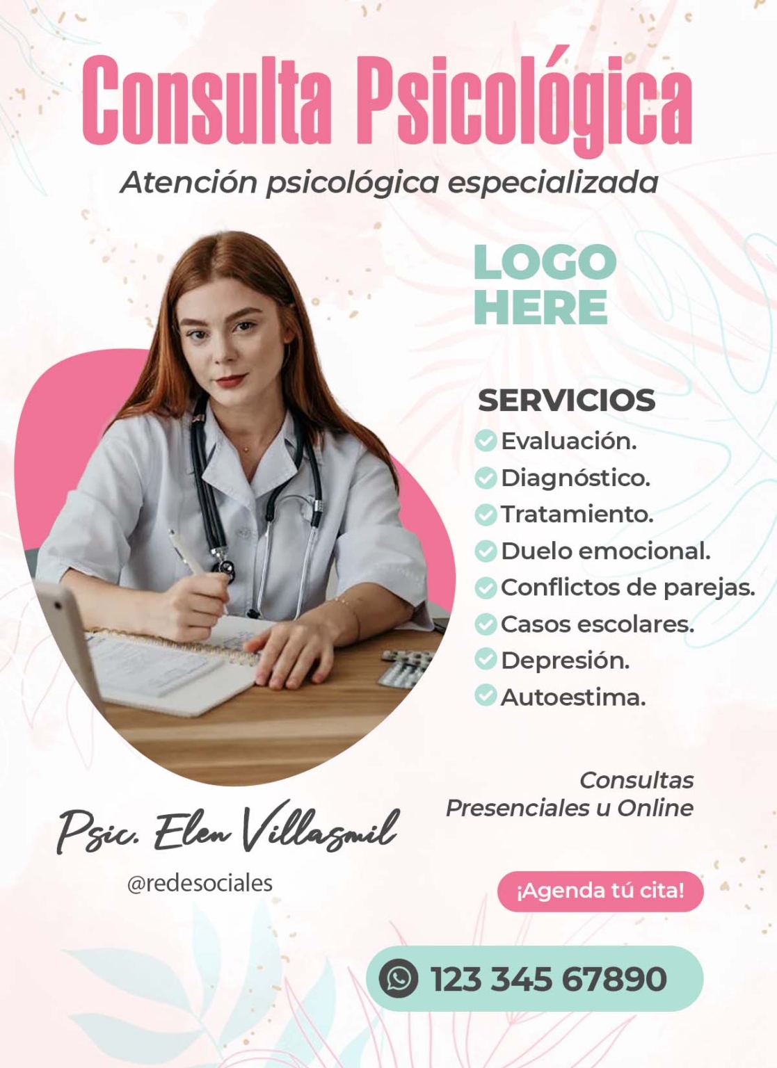 Banner Psicólogo PSD – Plantilla Editable Profesional