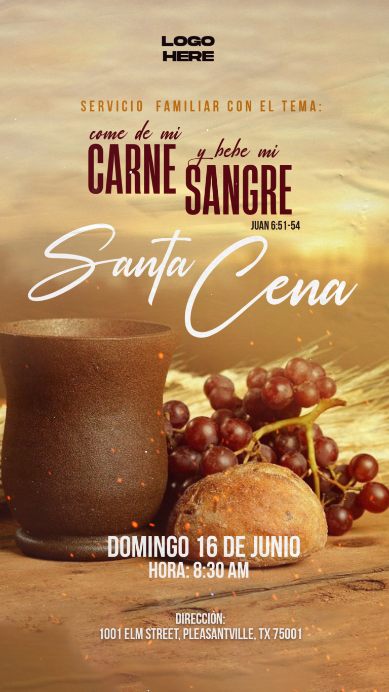 Flyer de Santa Cena Editable en PSD: Descarga plantillas gratis