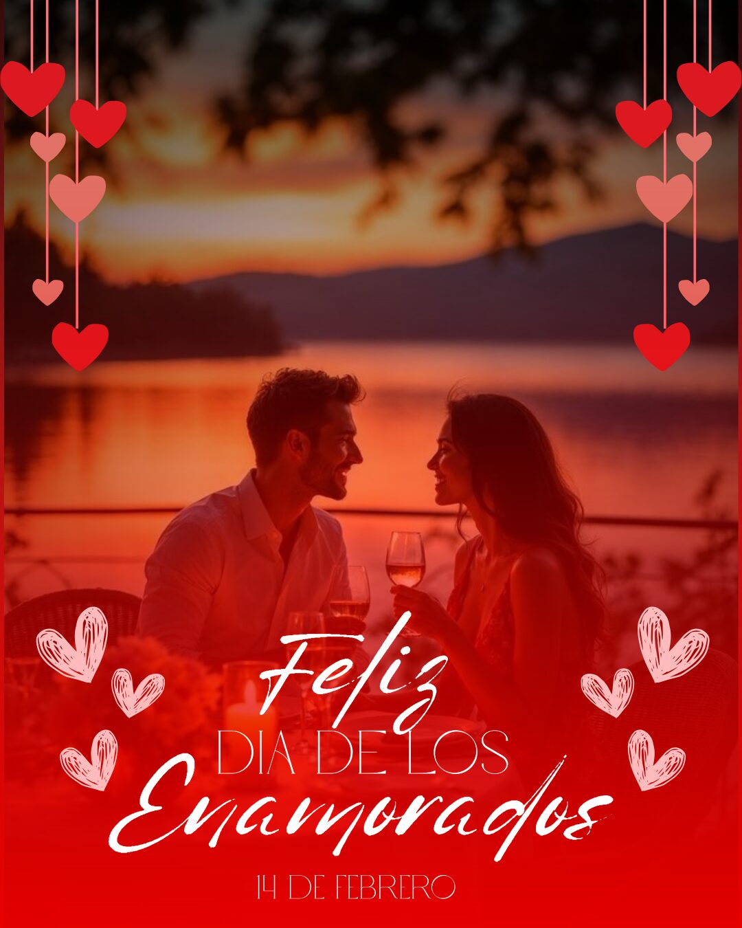 Flyer Día de los Enamorados Editable en Canva | Imprimir y Digital